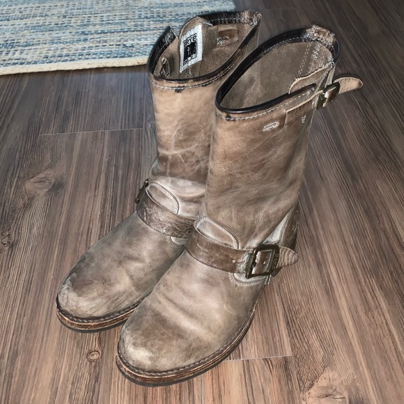 Frye | Shoes | Frye Grey Distressed Boots | Poshmark